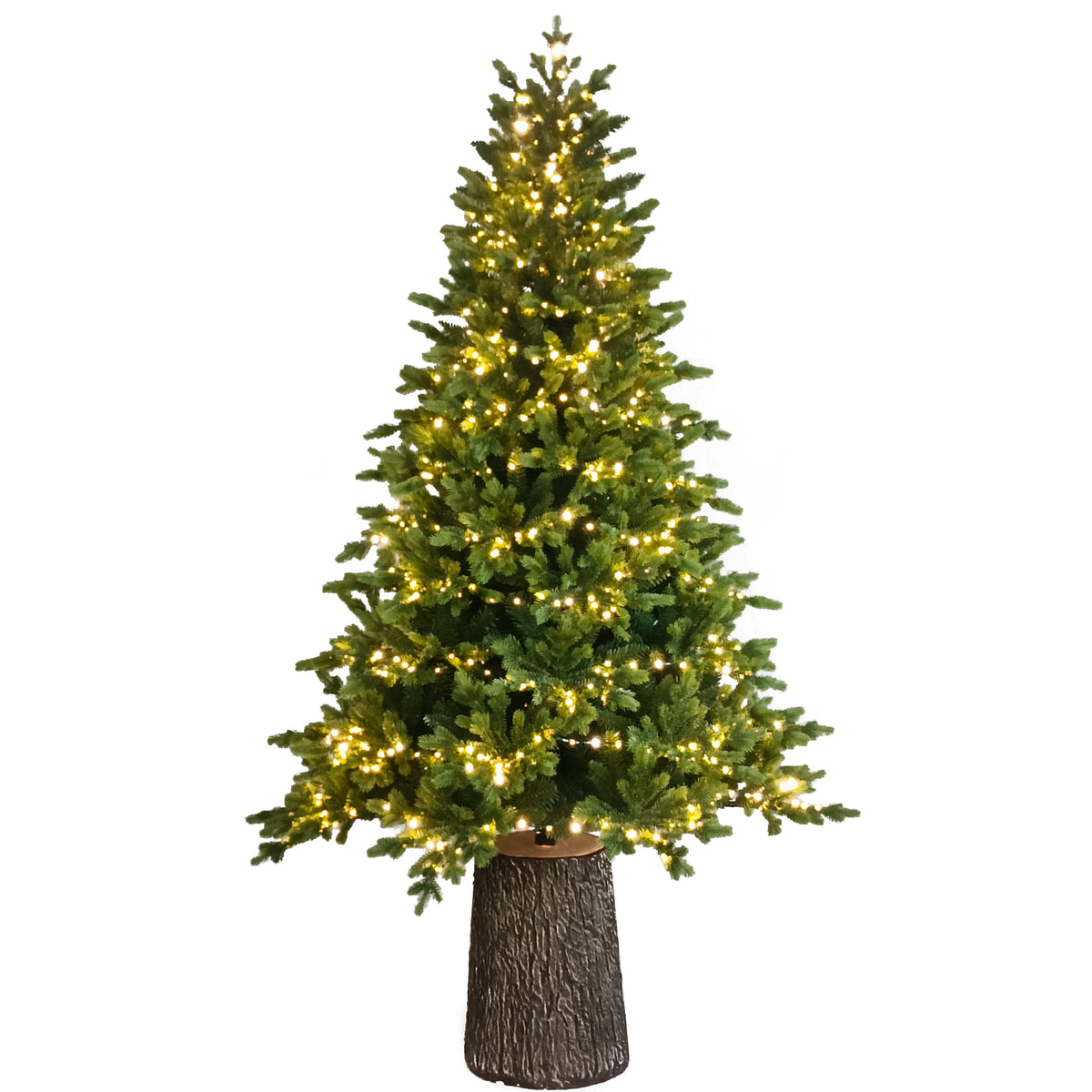 Albero di natale con Led e Tronco "Dolomiti" in PE Effetto Real Touch ...